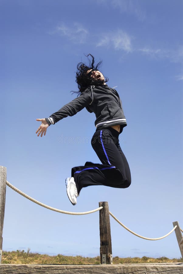 Big happy jump stock image. Image of high, happy, happiness - 14289185