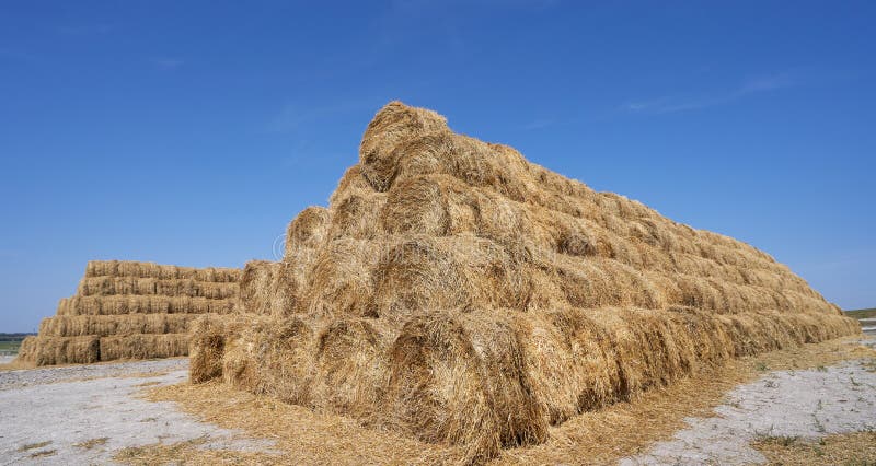 Haystack in the Form of a Rectangle Stock Image - Image of crop ...