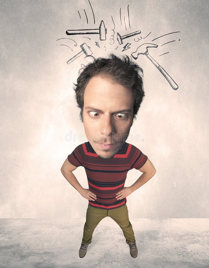 Big Head Person Drawn Hammers Stock Illustrations – 14 Big Head Person ...