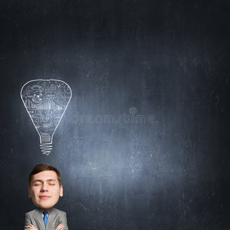 He is big head stock photo. Image of thought, business - 59105538