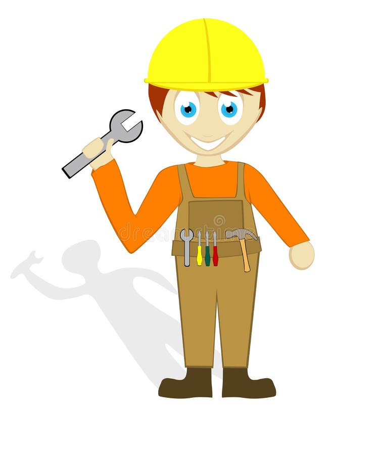 Big Headed Construction Stock Illustrations – 3 Big Headed Construction ...