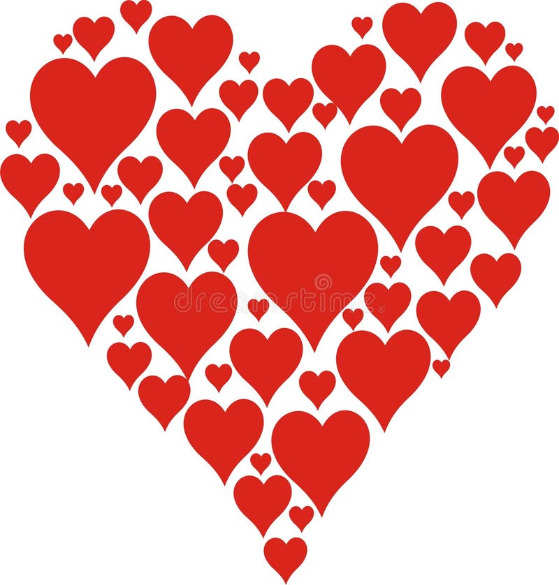 Big heart stock vector. Illustration of poster, love, valentine - 8086077