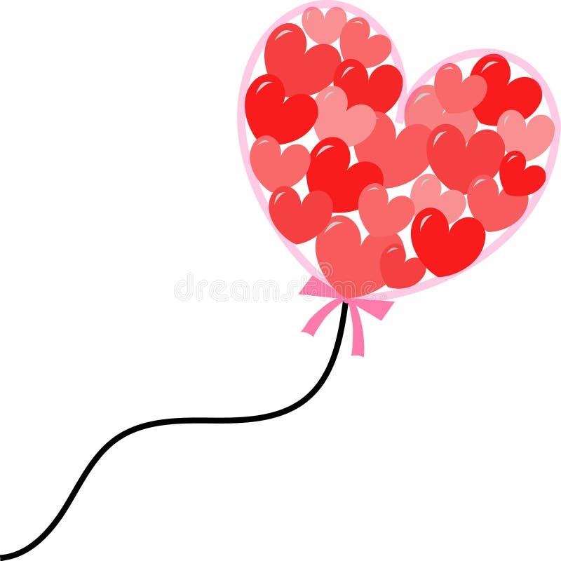Big heart balloon stock vector. Illustration of heart - 48812522