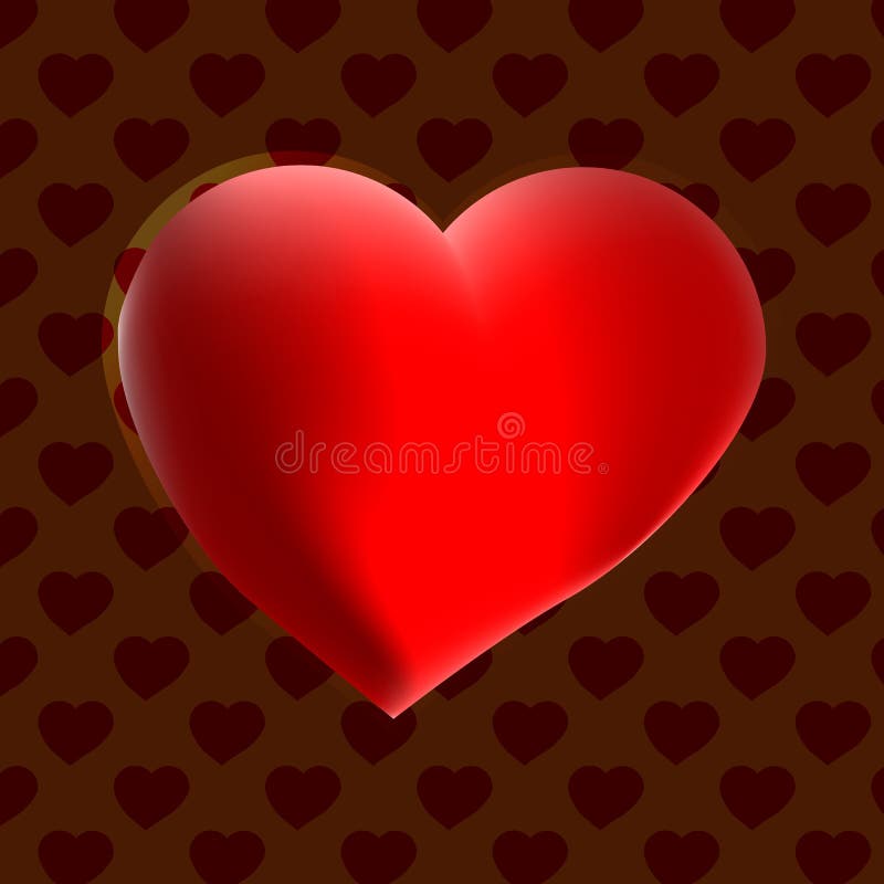Big Heart with Chocolate Background Stock Vector - Illustration of ...