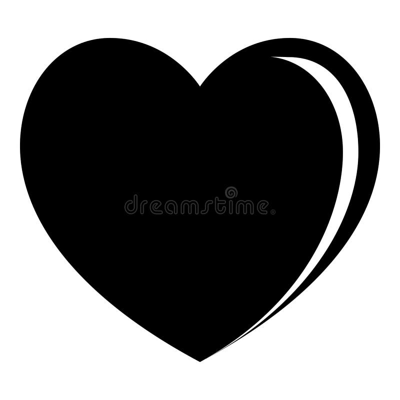 Big Heart Icon, Simple Style Stock Vector - Illustration of happy ...