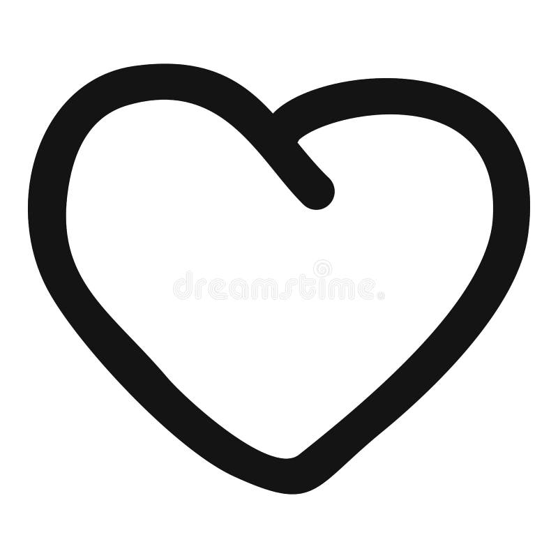 Big Heart Icon, Simple Style. Stock Illustration - Illustration of ...