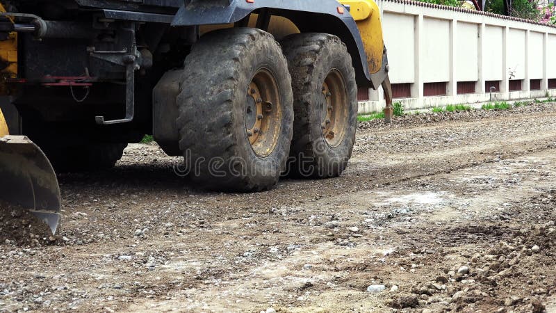 Heavy Duty Foundations: 4K Aerial View of Soil Unloading Stock Video ...