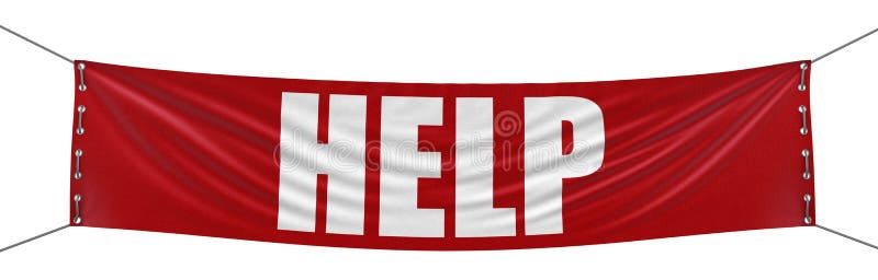 Man with Help banner stock vector. Illustration of cartoon - 83718793