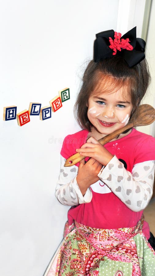 Big Helper stock photo. Image of looking, helper, apron - 37751030