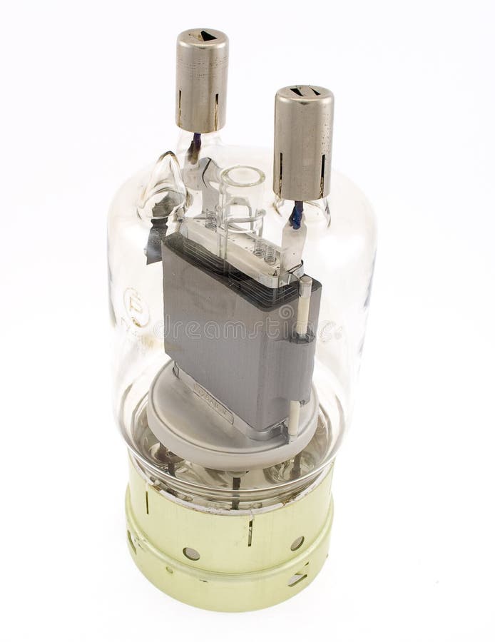 Big High-voltage Vacuum Tube Stock Image - Image of component, white ...