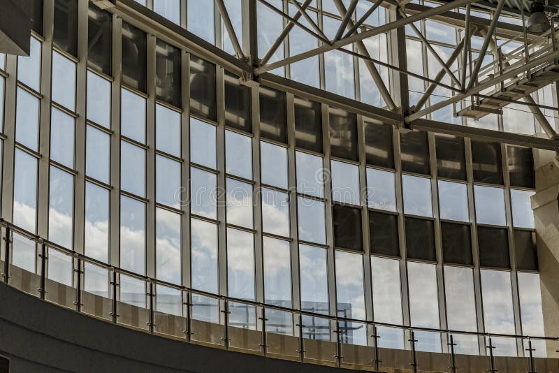 Big High Windows in Plant Interior, Free Space Stock Image - Image of ...