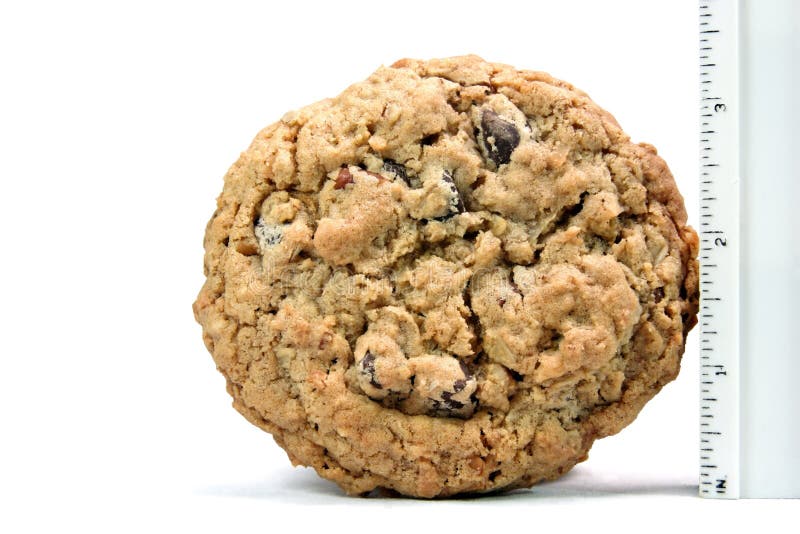 Big Homemade Chocolate Chip Cookie Stock Image - Image of ruler, cookie ...