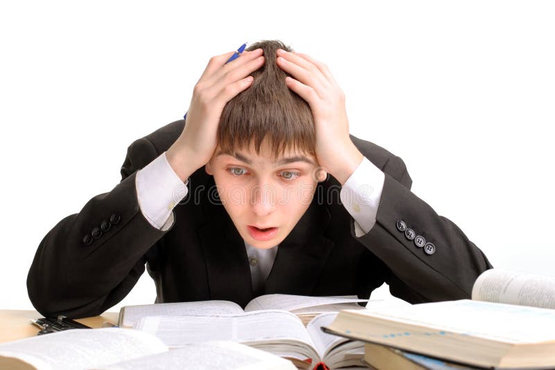 Big homework stock image. Image of shirt, shock, graduating - 8300303