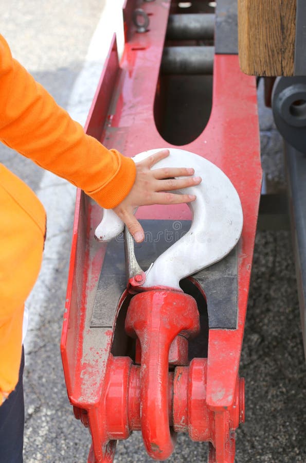 Big Hook and Hand the Curious Child Stock Photo - Image of rescue ...