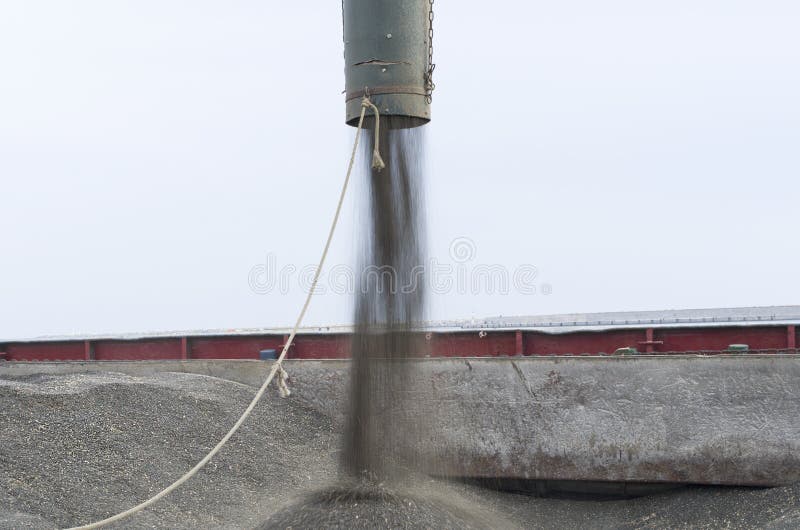 Big hooper on ship port stock photo. Image of corn, ripe - 29616568