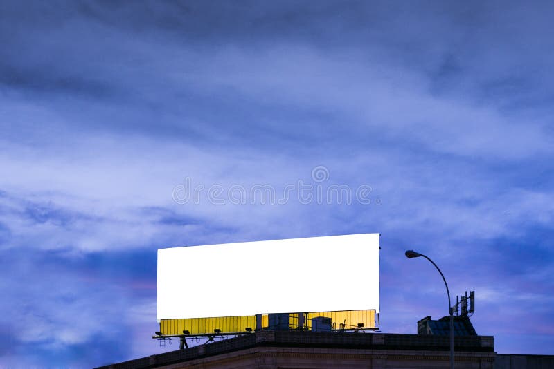 Big, Horizontal, Billboard on the Building Wall. Stock Image - Image of ...