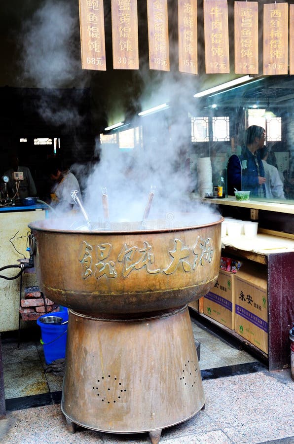 Big hot pot editorial stock image. Image of cooking, chinese - 28104764