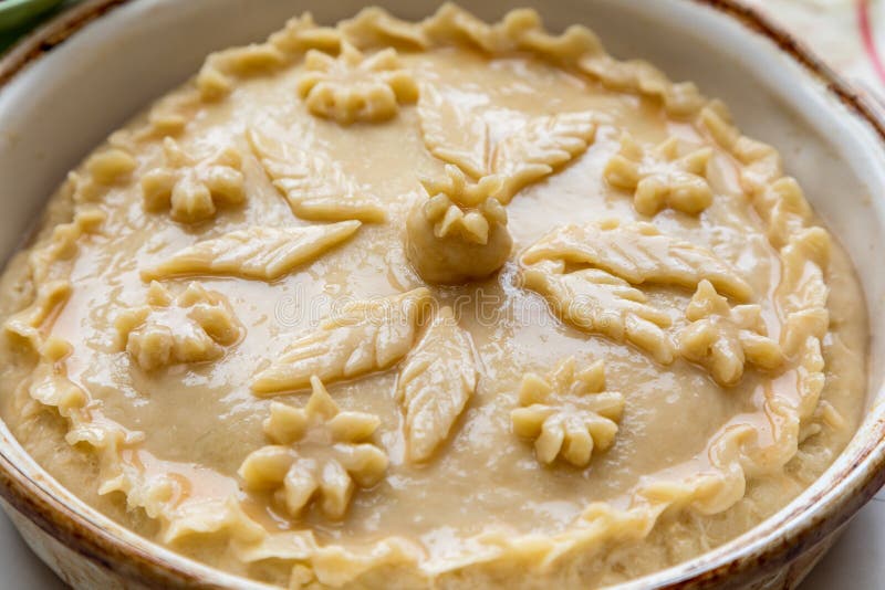 Big Hot Round Balish. Tatar Pie. Stock Image - Image of ethnic, gourmet ...