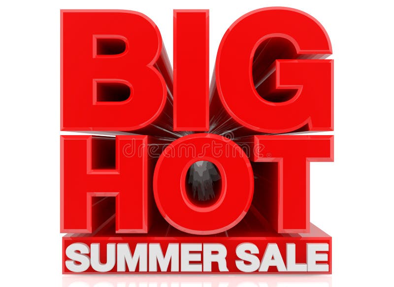 3D HOT SUMMER SALE Word on White Background 3d Rendering Stock ...