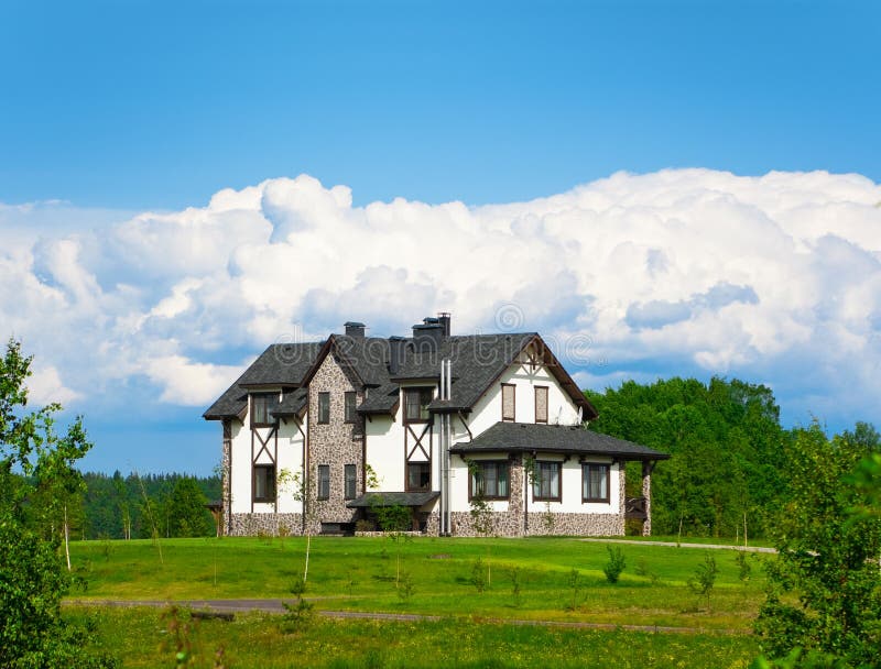Big house stock photo. Image of grass, house, green, family - 19963048