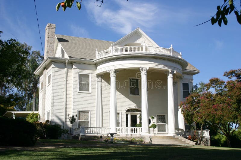 Big House stock image. Image of pillar, fancy, columns, yard - 25787