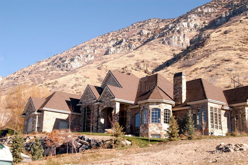 Big house stock photo. Image of garden, rock, green, landmark - 841178