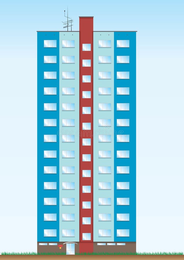 Skyscraper section stock vector. Illustration of draft - 13450931