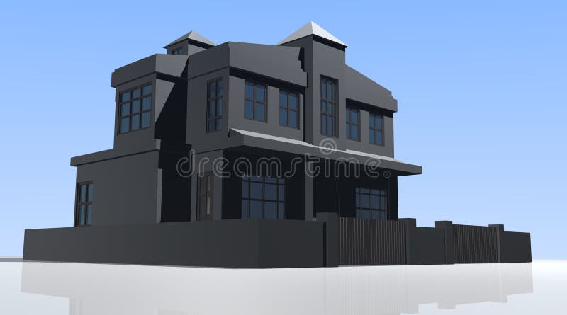 Big house stock illustration. Illustration of facade - 30592503