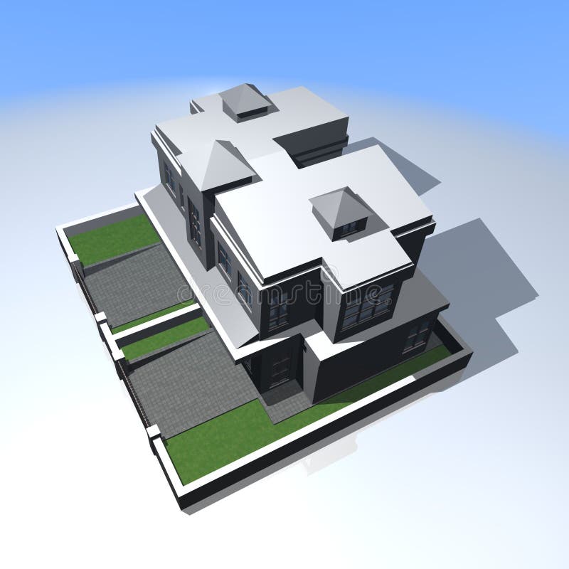 Big house stock illustration. Illustration of detached - 30592505