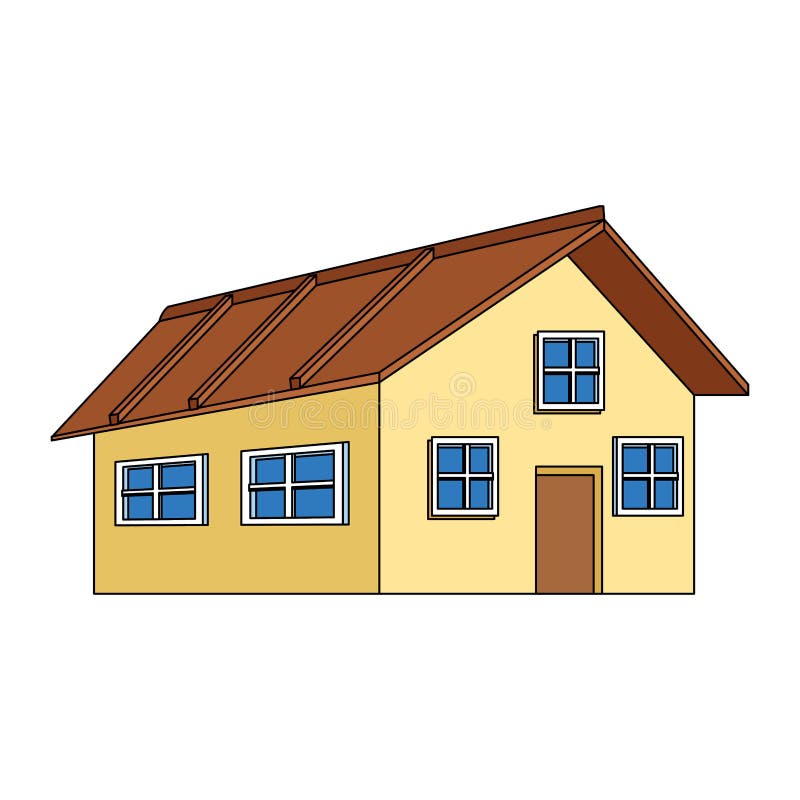 Big House Icon, Flat Design Stock Vector - Illustration of luxury ...