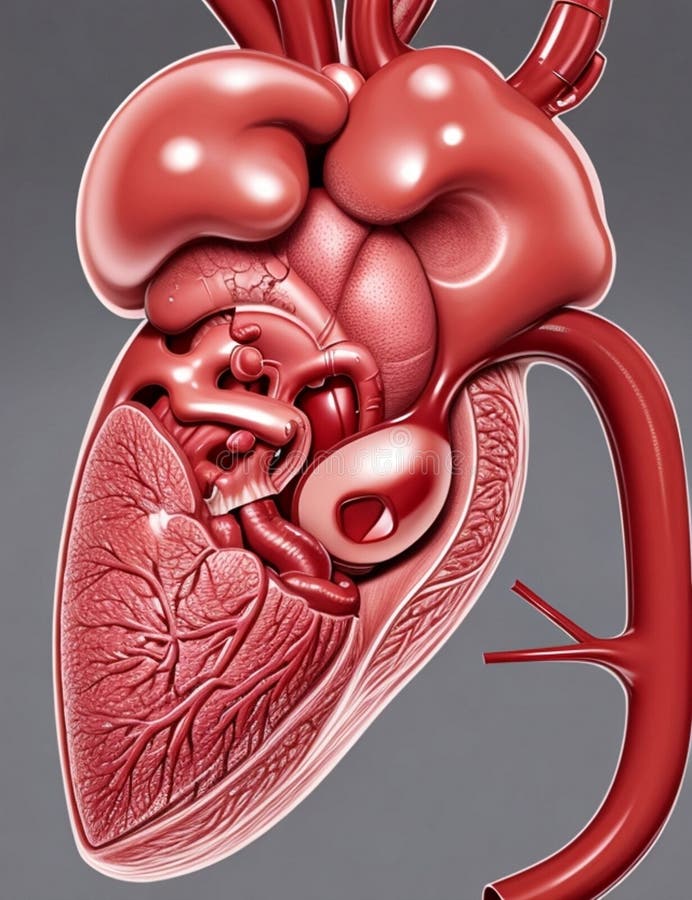 Big Human Heart, Generative Ai Stock Illustration - Illustration of ...