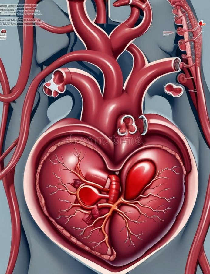 Big Human Heart, Generative Ai Stock Illustration - Illustration of ...
