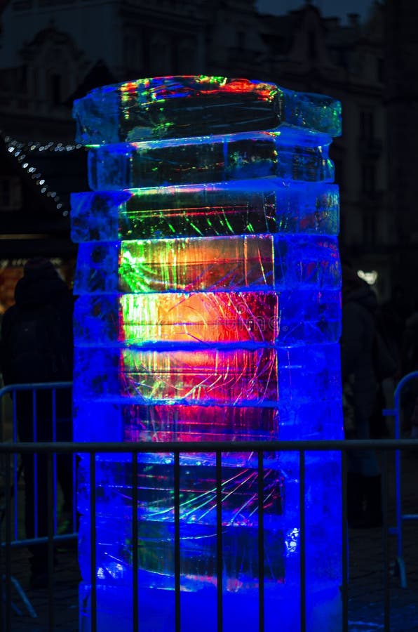 Big Ice Block for Ice Sculptures Stock Photo - Image of translucent ...