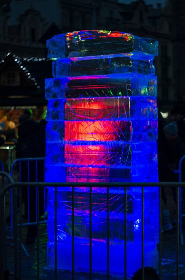 Big Ice Block for Ice Sculptures Stock Image - Image of bricks, blue ...