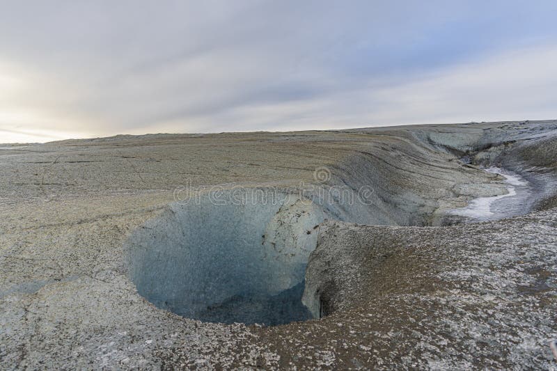 Big ice cave on glacier stock image. Image of natural - 362453291