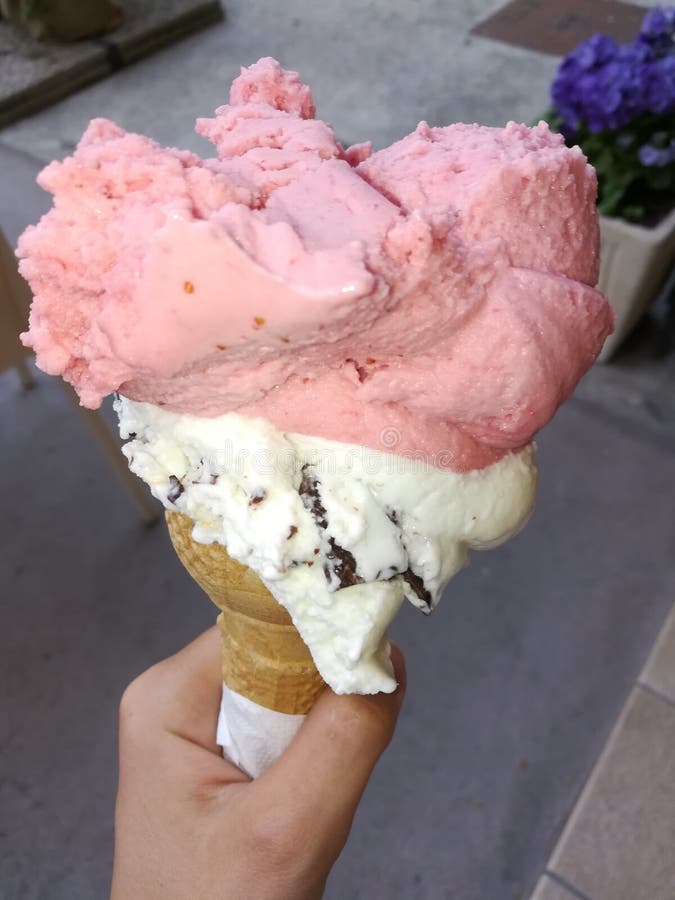 A big ice cream stock image. Image of cream, chocolate - 91820223