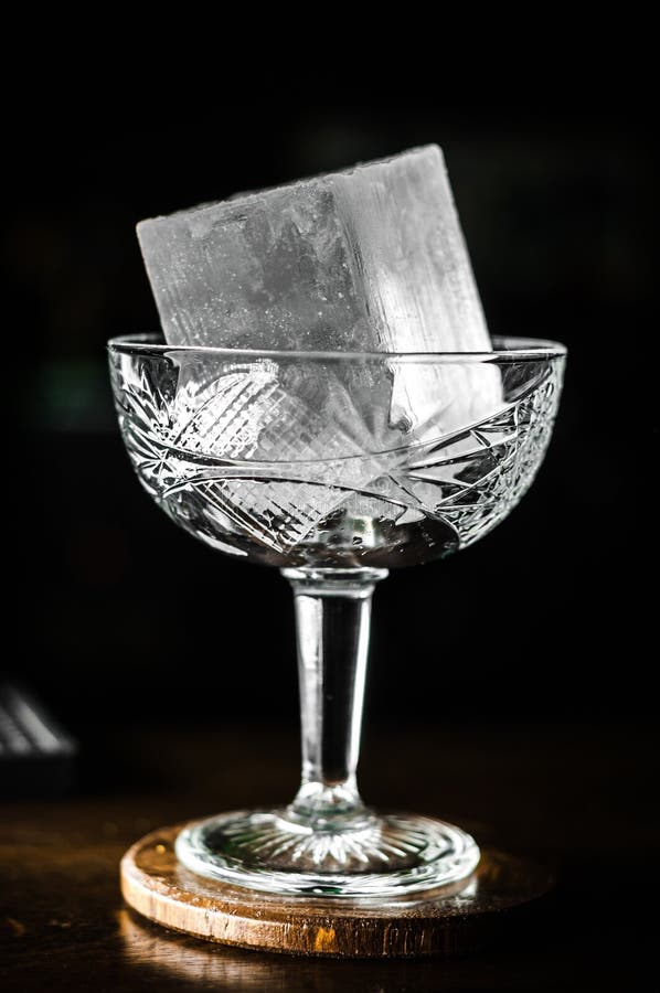 Big Ice Cube in a Glass. Ice Texture Details Stock Photo - Image of ...
