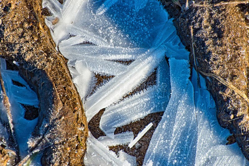 Ice puddle stock image. Image of winter, close, frost - 69907235