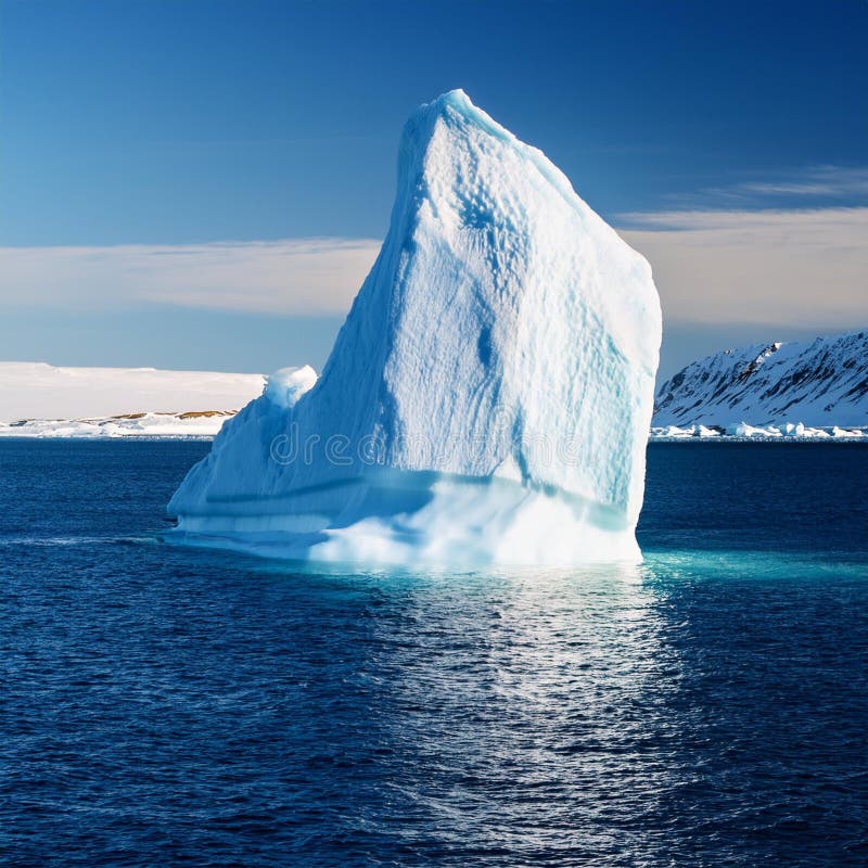 Big Iceberg Floating, AI Generated Stock Illustration - Illustration of ...