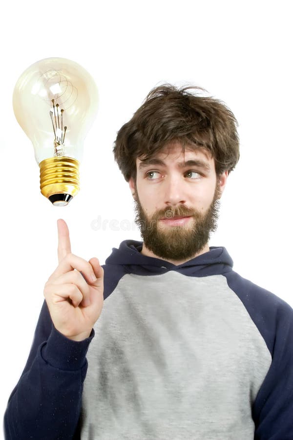 Big Idea stock photo. Image of blue, metaphor, light, bulb - 569034