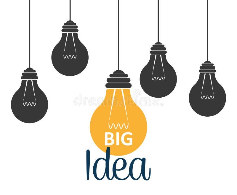 Big idea bulb design stock vector. Illustration of study - 59488278