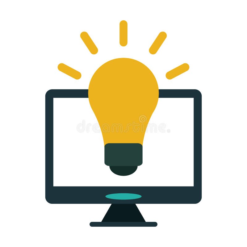 Big Idea on Computer Symbol Stock Vector - Illustration of advance ...