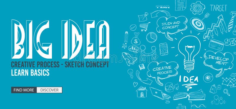 Big Idea Concept with Doodle Design Style :Finding Solutions Stock ...