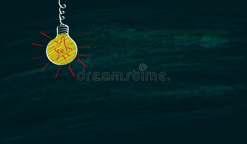 Big Idea Horizontal Banner with Bright Light Bulb and Copy Space for ...