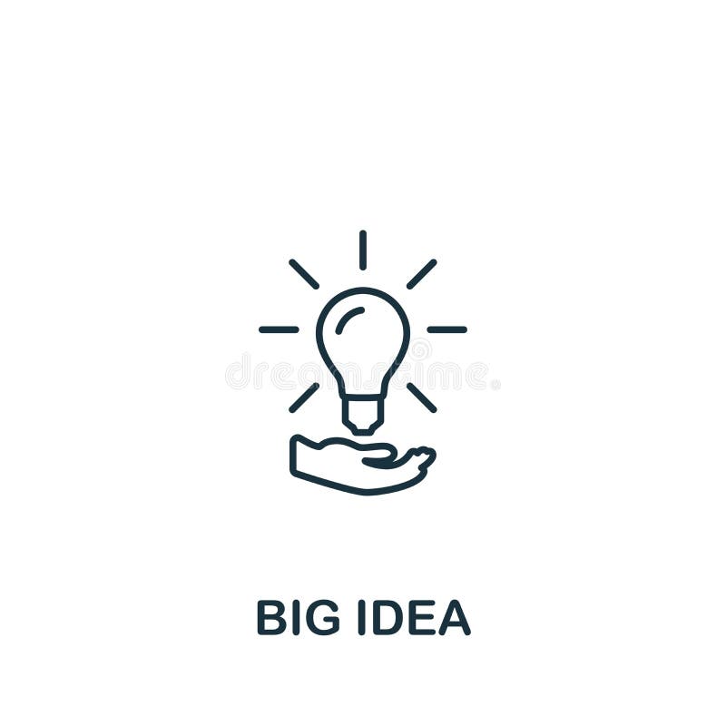 Big Idea Icon. Monochrome Simple Project Planning Icon for Templates ...
