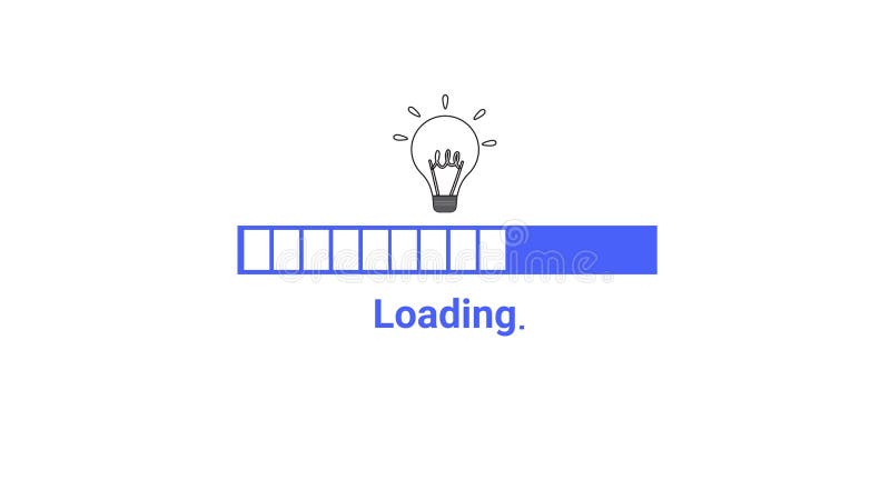 Loading Status Bar with Light Bulb - Big Idea, Innovation Concept, HD ...