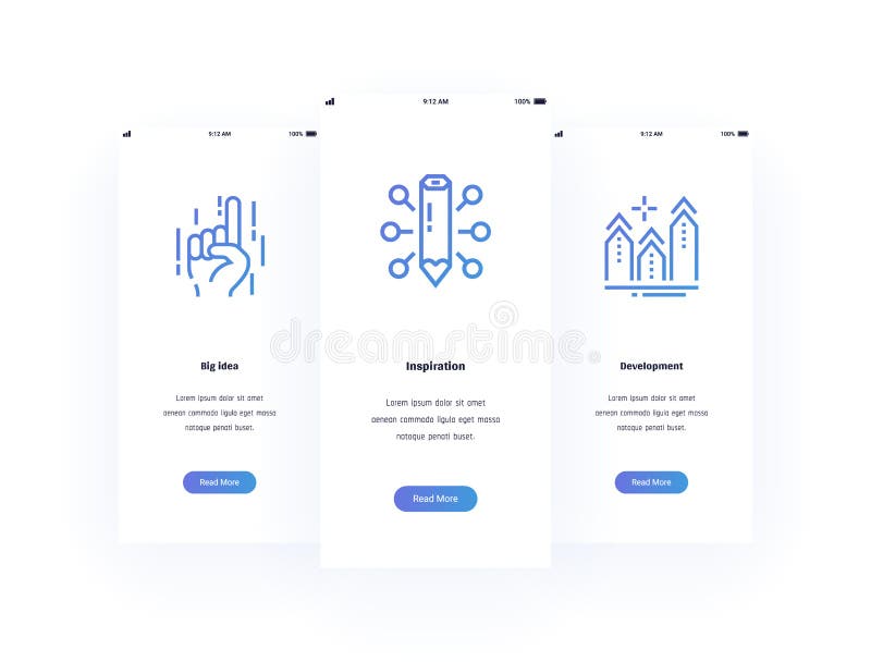 Big Idea, Inspiration, Development Vertical Cards with Strong Metaphors ...