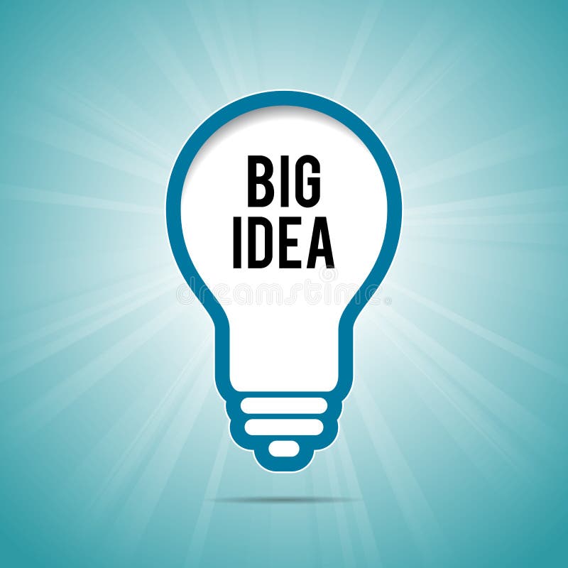 Big Idea Light Bulb Background Stock Vector - Illustration of light ...