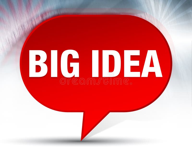 Big Idea Red Bubble Background Stock Illustration - Illustration of ...