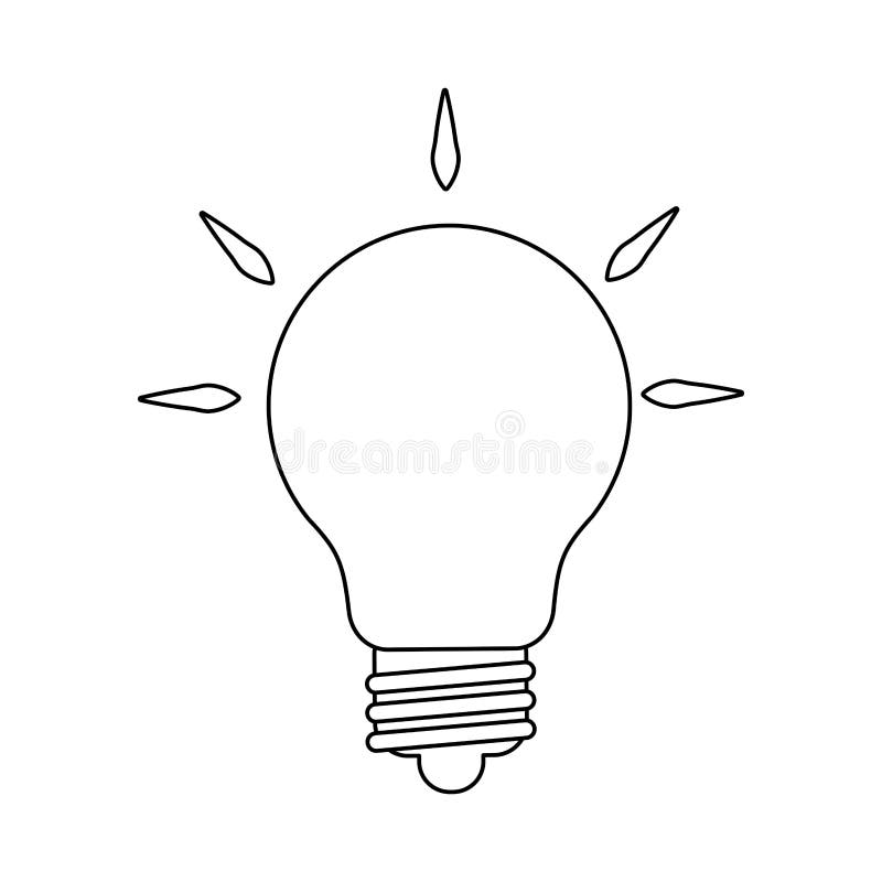 Big Idea Symbol in Black and White Stock Vector - Illustration of study ...